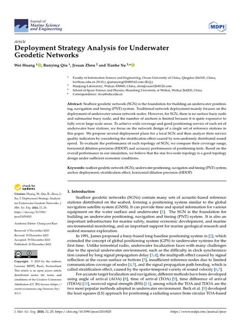 Deployment Strategy Analysis For Underwater Pdf Wireless Sensor
