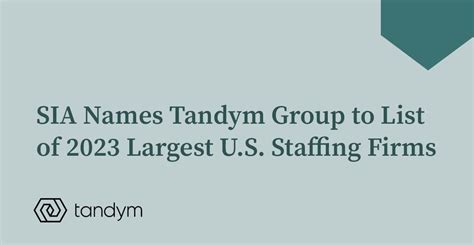 Dave Muller On Linkedin Staffing Industry Analysts Names Tandym Group