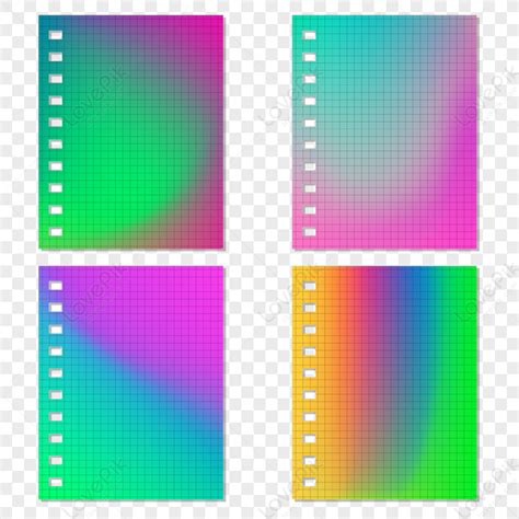 메모지 스펙트럼 그라디언트 메모 구성 스티커 일러스트 종이 일러스트 테이프 일러스트 노트 종이 노트 Png 일러스트 무료 다운로드 Lovepik