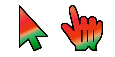 watermelon gradient cursor custom cursor