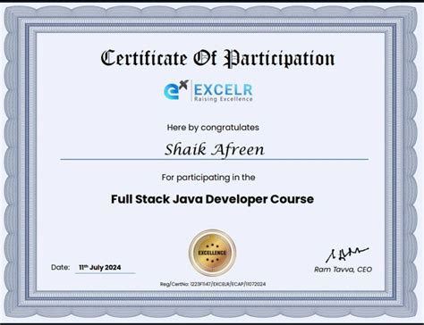 Excelr Java Fullstackdeveloper Webdevelopment Learningjourney