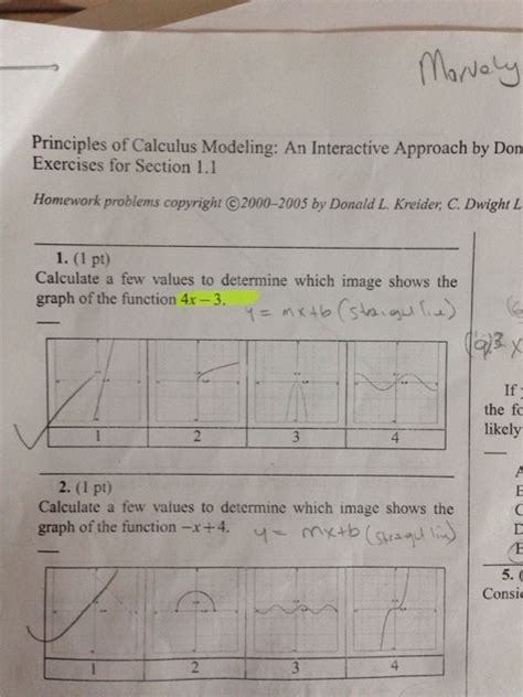 Solved Principles Of Calculus Modeling An Interactive Chegg