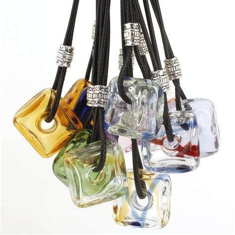 Køb Top salg aromaterapi diffuser vedhæng smykker parfume flaske halskæde æterisk olie glas