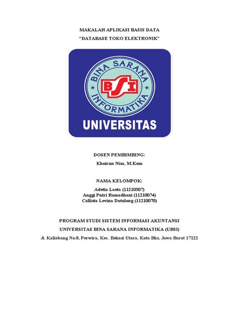 Makalah Aplikasi Basis Data Pdf