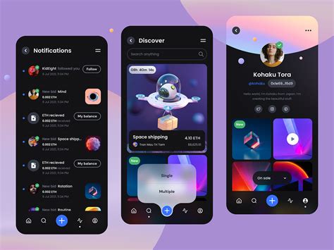 node crypto nft ios ui kit by tran mau tri tam for ui8 on dribbble