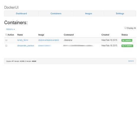 mit dockerui container verwalten dinotools