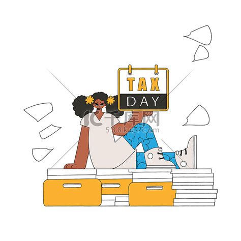 一个时髦的女孩手里拿着一本日历。高清摄影大图 千库网