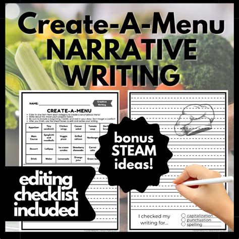 Create A Menu Writing Challenge By Teach Simple