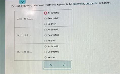 Solved For Each Sequence Determine Whether It Appears To Be Chegg