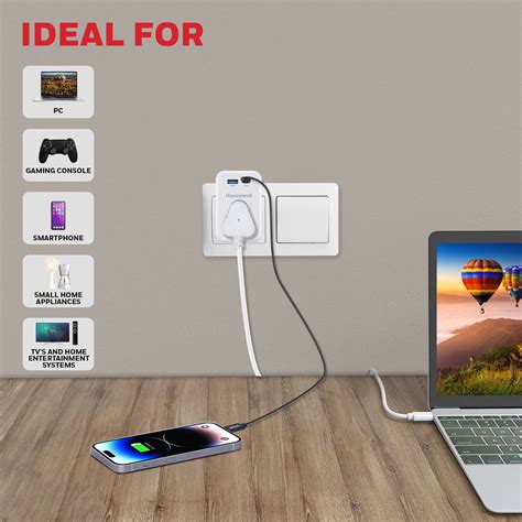 Honeywell Surge Cube With 1xtype C Pd And 1xusb