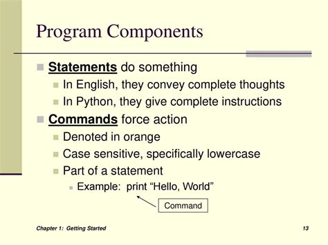 chapter 1 programming basics python history and program components