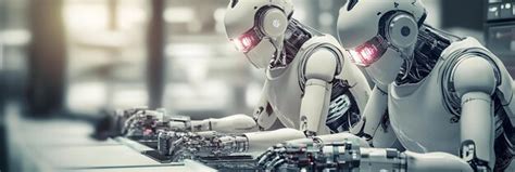 Robots Assembling A Complex Machine In A Factory Premium Ai Generated Image