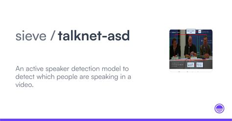 Talknet Asd By Sieve — Run With An Api