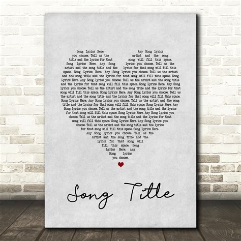 Song Lyric Prints