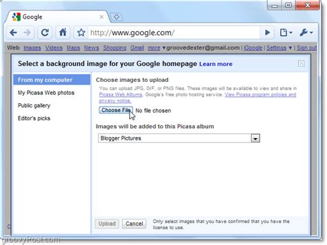 How To Add A Background To Your Google Search Home Page