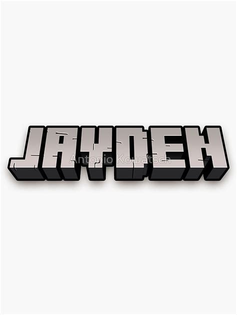 Jayden Minecraft Nametag Jayden Minecraft Sticker Name Label