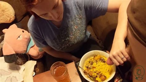 Cute Slut Eats Cum On Her Food