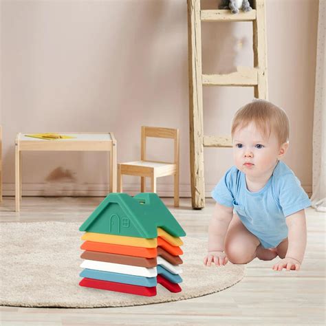 Silicone Stacking Toys Fine Motor Skills Soft Buil Vicedeal