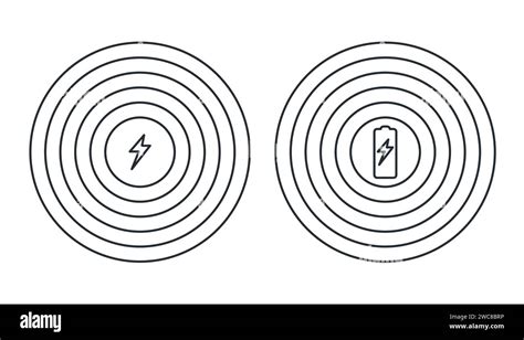 Wireless Fast Charging Icon Concept Logo Phone Wireless Charge Electric Lightning Connection