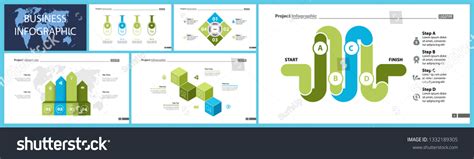 Set Planning Strategy Concept Infographic Charts Stock Vector Royalty