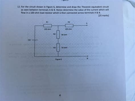 solved for the circuit shown in figure 6 determine and draw