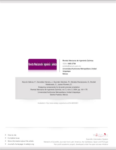 pdf designing components for dynamic process simulation diseño de