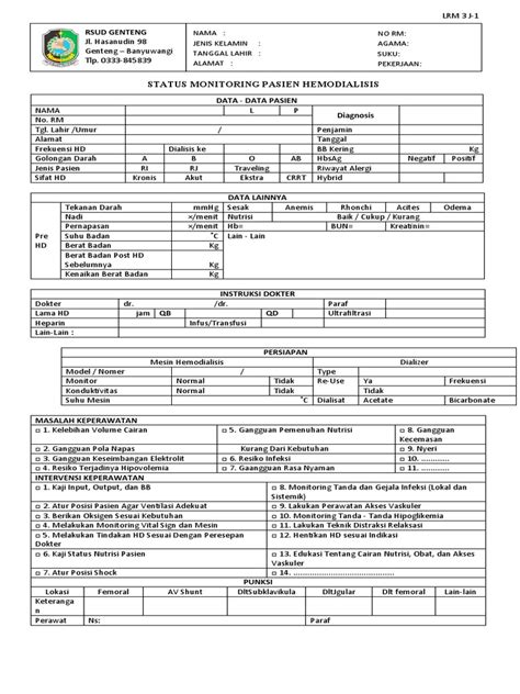 Lrm 3 J Status Monitoring Pasien Hemodialisis Bolak Balik Pdf