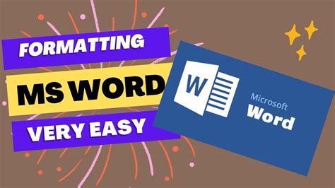 how to formatting text in ms word youtube