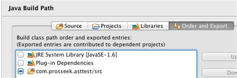 Eclipse The Order And Export Tab In Java Build Path Stack Overflow
