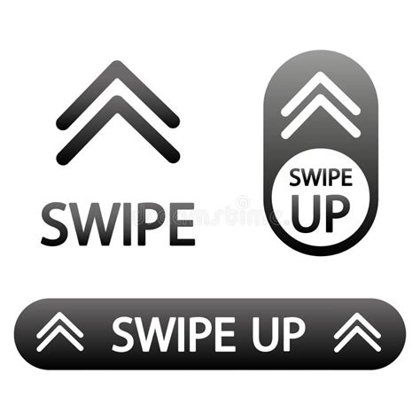 Swipe Up Icons Arrow Icons Stock Vector Illustration Of Fashion
