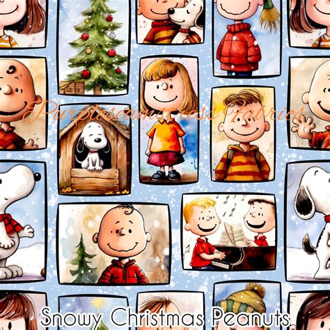 Snowy Christmas Gang Fabric Purpleseamstress Fabric