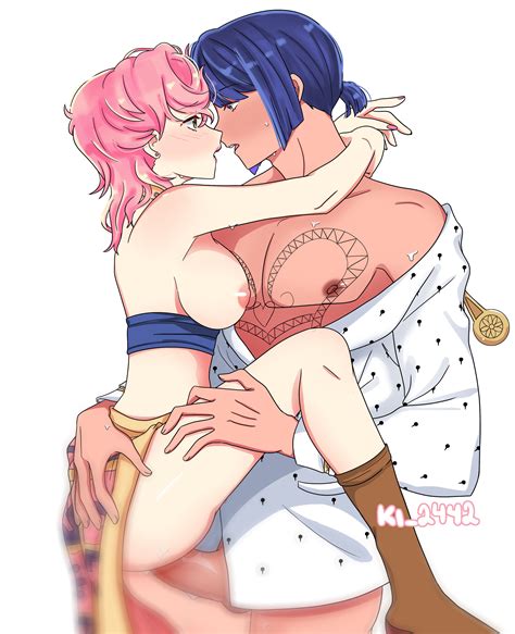 Rule 34 Black Hair Blue Eyes Breasts Bruno Buccellati Green Eyes Jojo