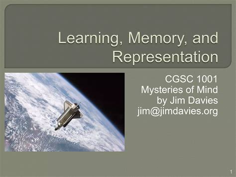 learning memory and representation in cognitive science ppt