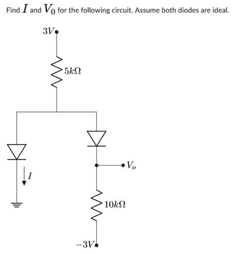 Find I and V0 ﻿for the following circuit. Assume both | Chegg.com