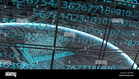 Abstract Visualization Of Blockchain Technology 3d Illustration Stock