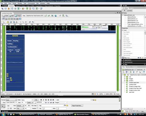 Css How To Edit The Width Of Menu Bar In Dreamweaver Stack Overflow