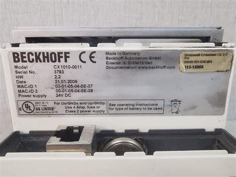 used beckhoff cx1010 0011 module orbit surplus