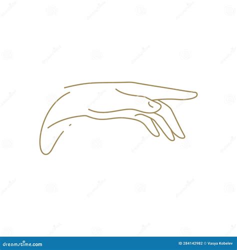 Elegant Human Hand With Palm Down Pointing Forefinger Gesture