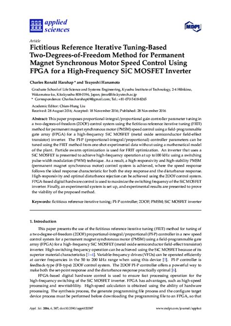 pdf fictitious reference iterative tuning based two degrees of