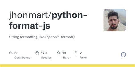 Github Jhonmartpython Format Js String Formatting Like Pythons Format