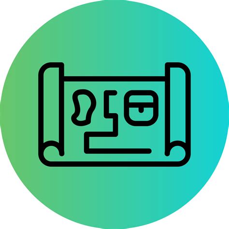 Treasure Map Vector Icon Style Vector Art At Vecteezy