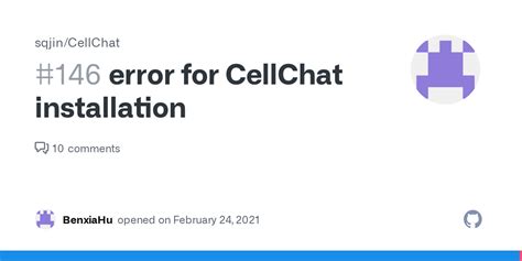 Error For CellChat Installation Issue Sqjin CellChat GitHub