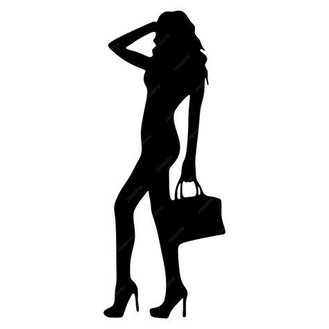 Premium Vector Silhouette Of Sexy Woman Fashion Modeling