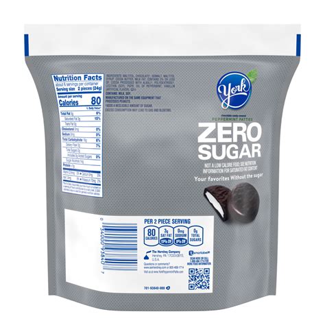 York Zero Sugar Dark Chocolate Candy Peppermint Patties 5 1 Oz Bag