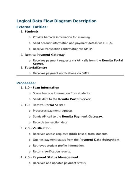 Logical Data Flow Diagram Description Pdf