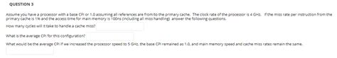 Solved QUESTION Assume You Have A Processor With A Base Chegg