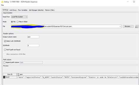 json reader doesn t read all the data knime analytics platform