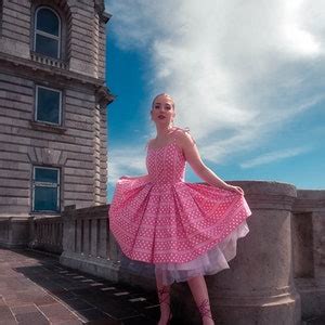 Cheryl Pink Polka Dot Dress By Ticci Rockabilly Clothing Etsy