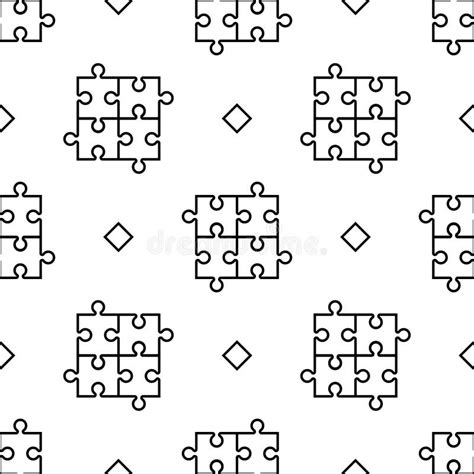 Seamless Puzzle Pattern Stock Vector Illustration Of Black 231042106 Seamless Puzzle Pattern Stock Vector Illustration Of Black 231042106