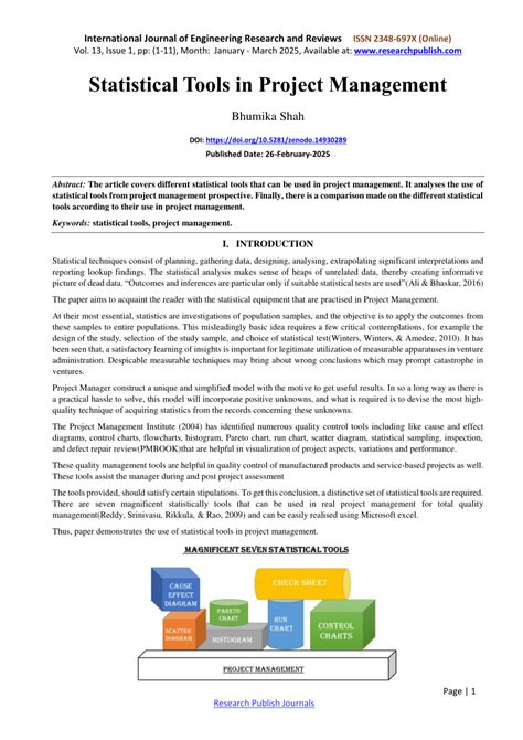 (PDF) Statistical Tools in Project Management